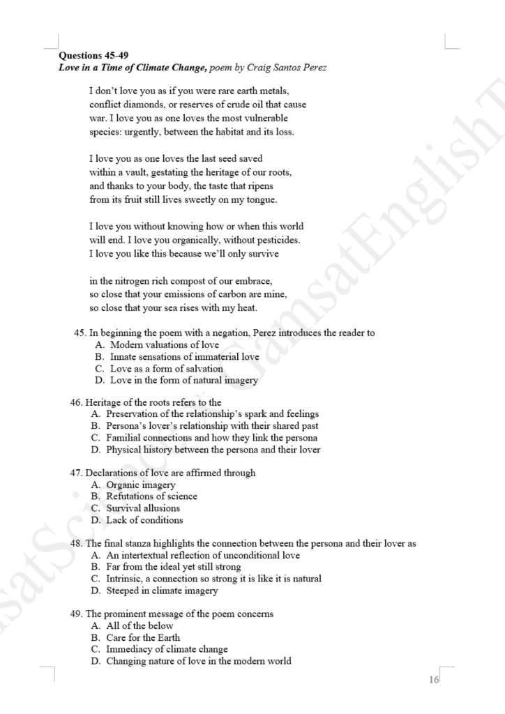 GAMSAT S1 Poetry - 75 Questions | GamsatScience